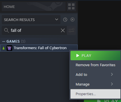 Transformers FOC (PC) | Warehouse Wiki